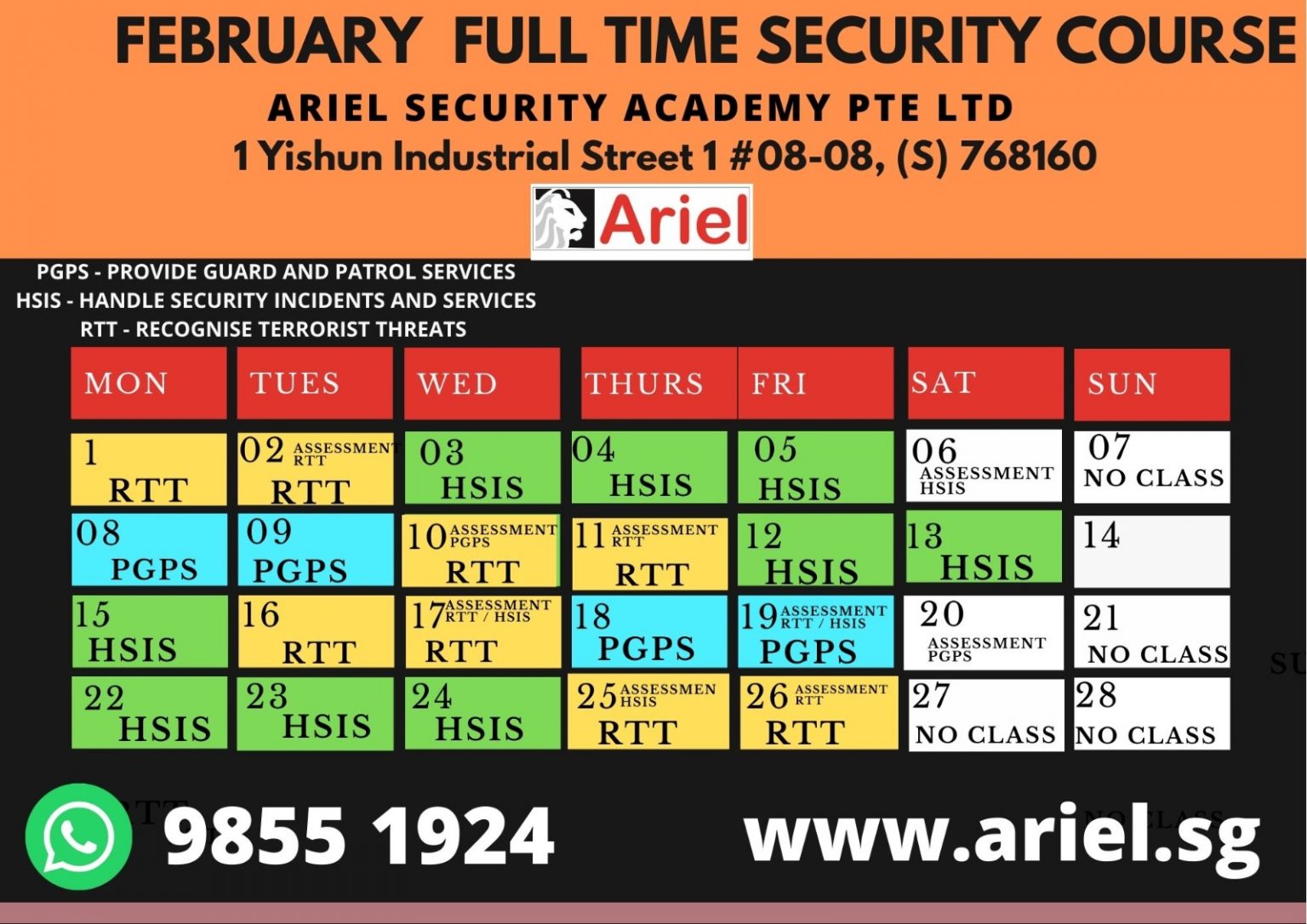 Security Officer Course Fees | Ariel - Best Security Course in Singapore